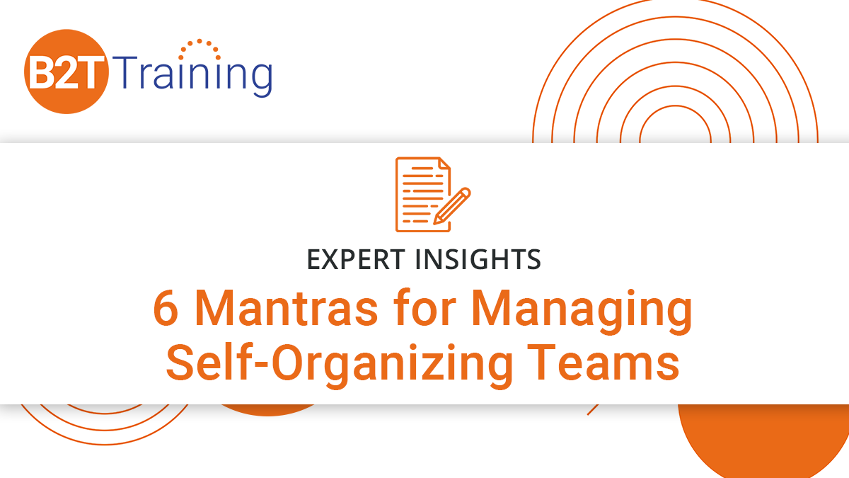 6 Mantras for Managing Self-Organizing Teams | B2T Training